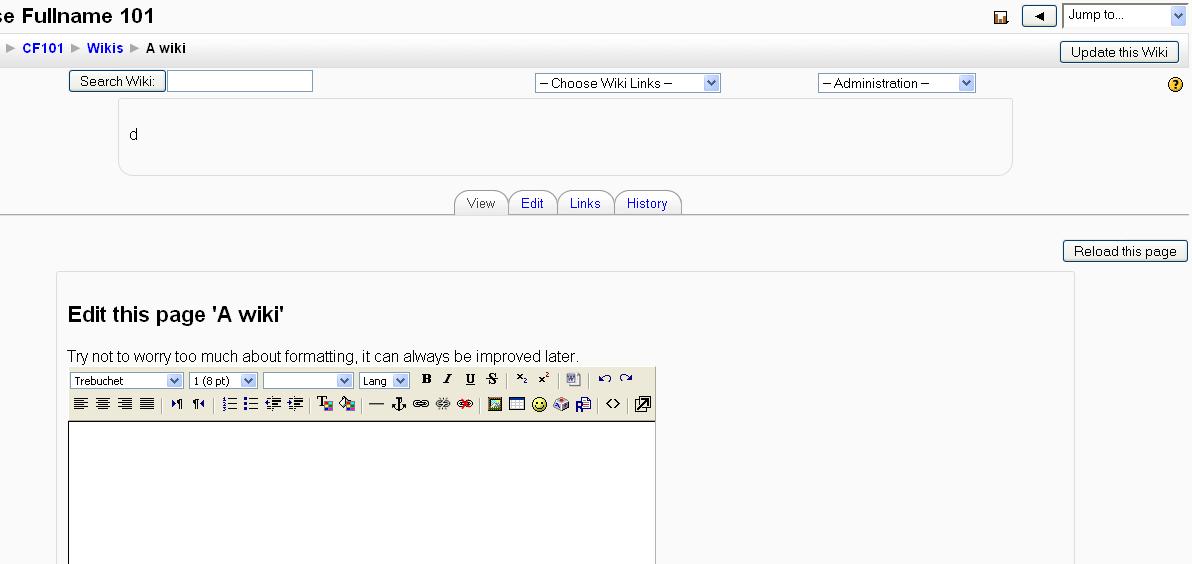 Development:Usability issues - Tabs - MoodleDocs