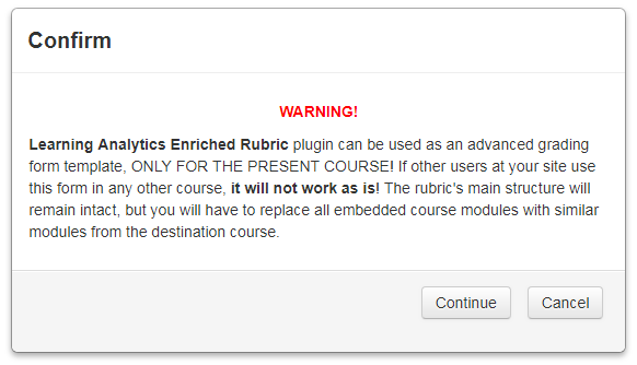 Learning Analytics Enriched Rubric - MoodleDocs