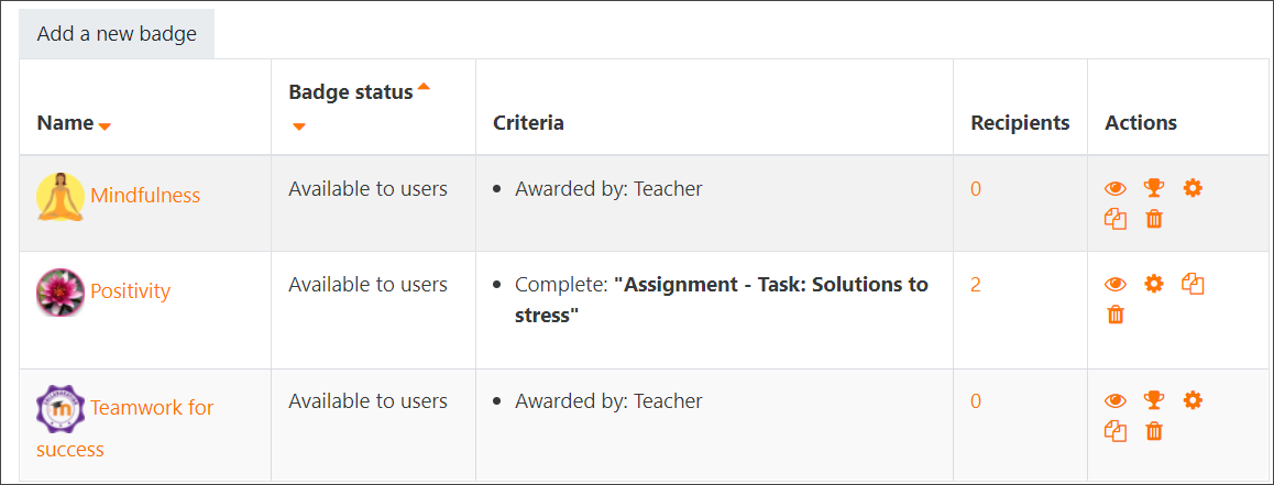 Managing badges - MoodleDocs