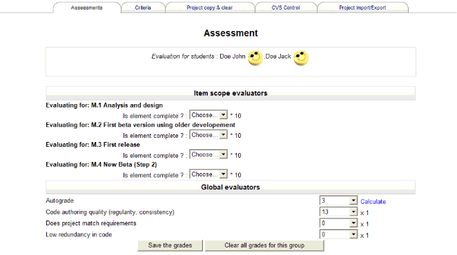 mod/techproject/view/screens/assessment - MoodleDocs