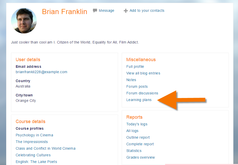 Learning plan viewer - MoodleDocs