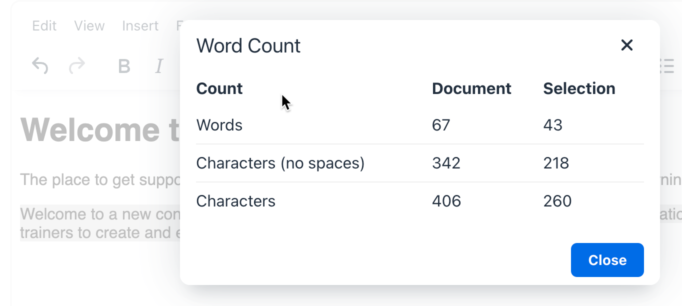 Archivo:Tiny - Word count.png - MoodleDocs