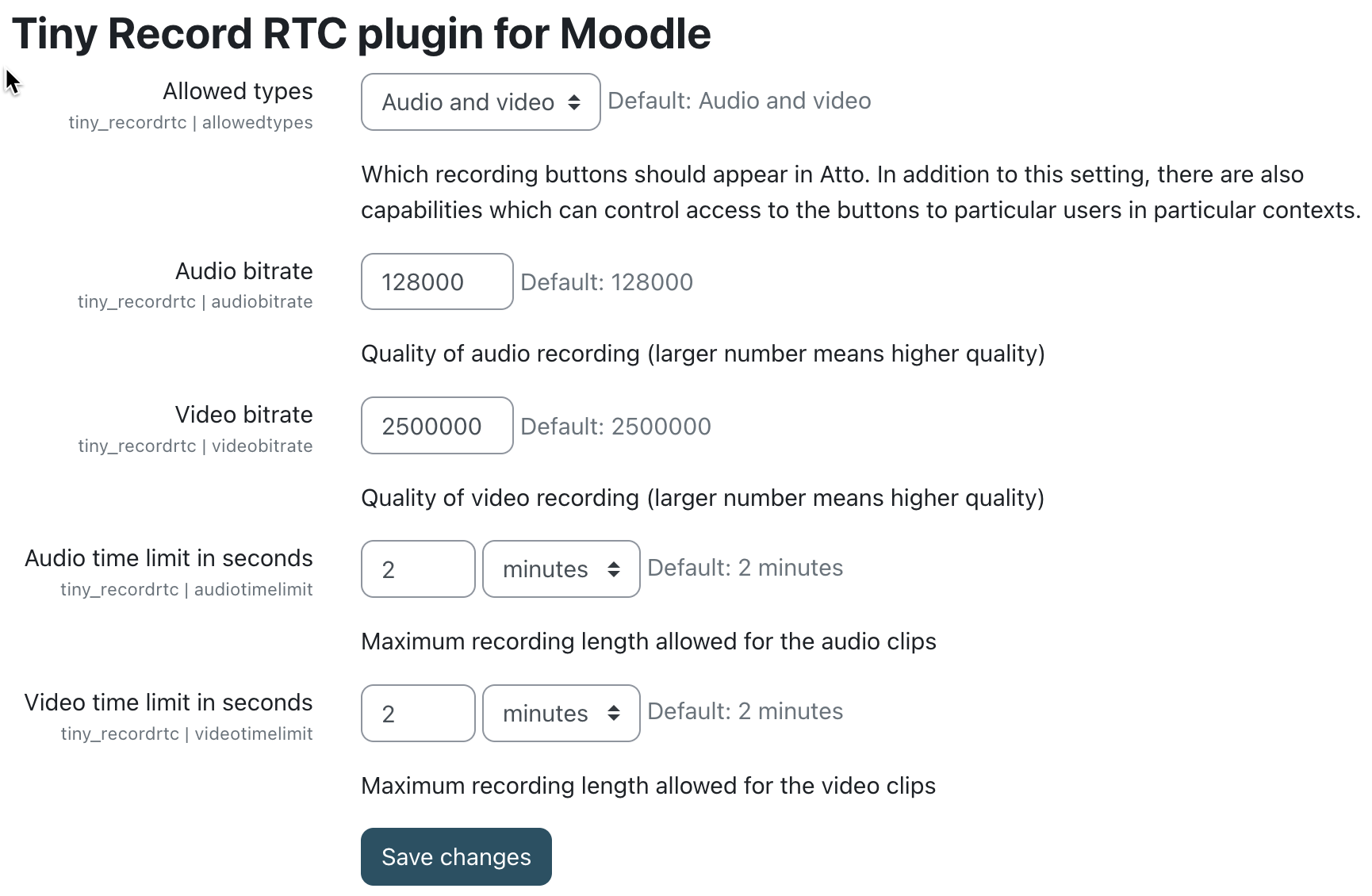 Archivo:Tiny - RTC settings.png - MoodleDocs