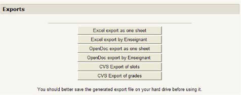 Scheduler: Exporting schedule tables - MoodleDocs